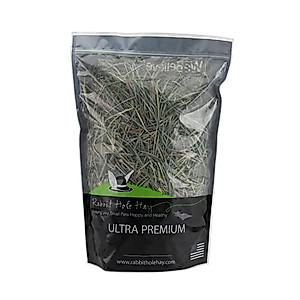 Rabbit Hole Hay Ultra Premium, Hand Packed Soft Timothy Hay for Your Small Pet Rabbit, Chinchilla, or Guinea Pig (12oz)