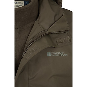 Mountain Warehouse Fell Mens 3 in 1 Water Resistant Jacket - Winter Khaki Small