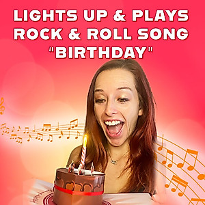 100 Greetings Birthday BLOW OUT CANDLE Chocolate Cake Card - Plays Rock Song "BIRTHDAY", Pop Up Birthday Cards for Men & Women, Birthday Card for Mom & Dad, Happy Birthday Card for Sister & Brother