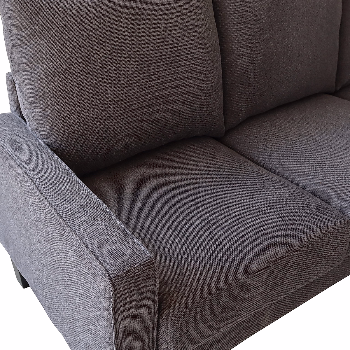 LCH Large, Three-seat Classic Chesterfield Settee Sofa Modern 3 Seater Couch Furniture Tufted Back for Living Room (Dark Grey)