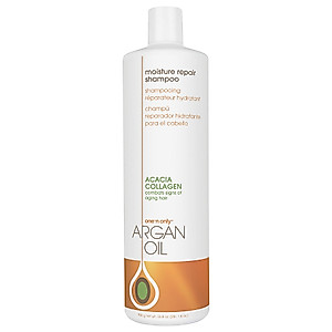 One 'n Only Moisture Repair Shampoo with Argan Oil, Rebalances Hair Moisture Levels, Adds Volume and Shine, Repairs Damage from Chemicals and Heat Styling, 33.8 Fl. Oz