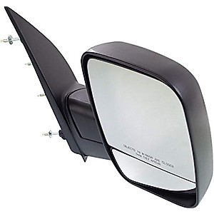 Kool Vue Right Manual Door Mirror Compatible With Ford E-350 Super Duty 2002-2008 Without Puddle Lamp Textured