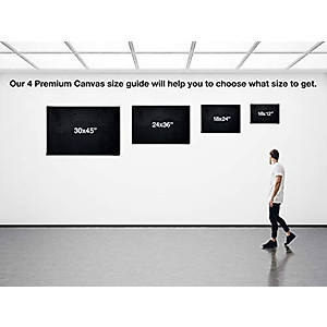 Sonny Liston vs Muhammad Ali Canvas Wall Art Print Knockout Black and White and Red Wall Art Home Decor (24in x 36in Gallery Wrapped)