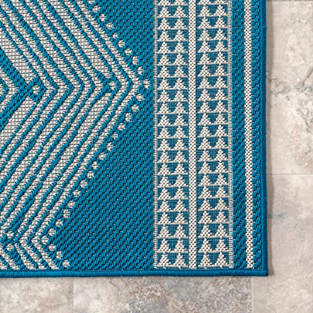 nuLOOM Ranya Tribal Indoor/Outdoor Area Rug, 8' x 10', Teal