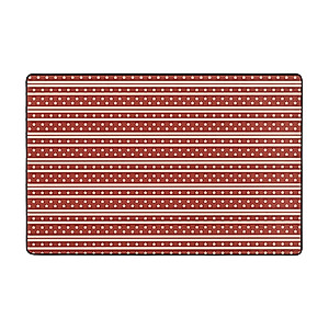 aHaBiKas Door Mat Outside Indoor Entrance, Patriotic Stars Stripes Red Front Porch Rug Washable Kitchen Rugs Non-Slip Shower Rugs Bathroom Mats Quick Dry, 36"x24"