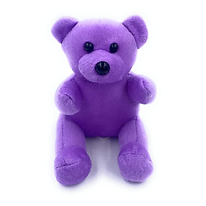 Animal Phone Holder for Desks Plush Teddy Bear Smart Phone Stand Purple Bear Toy 5.5” Cute iPhone Holder for Girls Stuffed Animal Mini Lavender Bear Gift