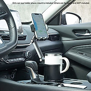 Toprema Car Cup Holder Phone Mount Multifunctional Car Cup Holder Expander Adjustable Base with 360° Rotatable Cell Phone Holder for Car