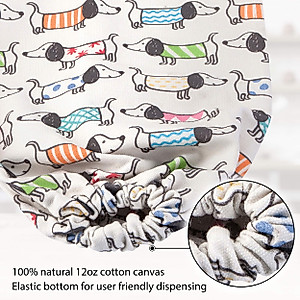 Plastic Bag Holder I Grocery Shopping Bags Carrier I Dispenser I Storage I Organizer. Multiple Designs/Sizes - Dachshund Dwelling, Large