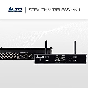 Alto Professional Stealth MKII-UHF Stereo Wireless Audio System for Active Speakers with Transmitter and 2 Receivers, 2 XLR Ins, Expandable