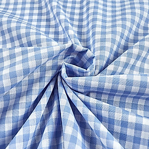 Richcheck 60" Gingham Check 1/4" Blue, Fabric by the Yard