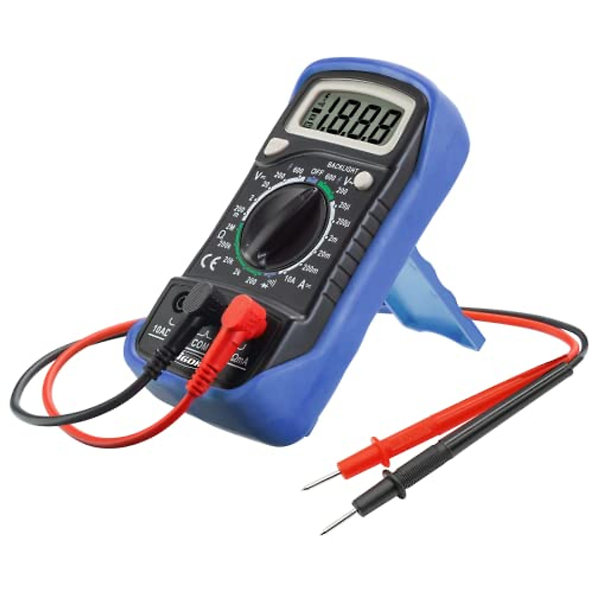 Waziaqoc 1 Pair Banana Plug Multimeter Probe Test Lead Cable, 1000V, Length 60cm, Black & Red