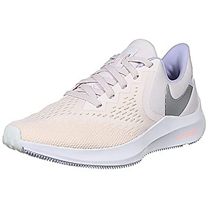 Nike Womens Zoom Winflo 6 Running Trainers CK4475 Sneakers Shoes (UK 5 US 7.5 EU 38.5, Pale Pink Metallic Silver 600)