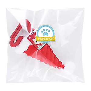 POPETPOP Guinea Pig Costume - Cat Santa Hat Pet Christmas Hat Santa Claus Cap Head Accessories for Rabbit Hamster Guinea Pig Rats Kitten and Small Animals