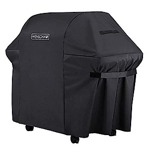 58 Inch BBQ Grill Cover, Wenscha Premium Grill Covers Fully Waterproof, 58x24x48 Inches, UV & Fade & Rip Resistant, Fits Most Brands of Grill - Black