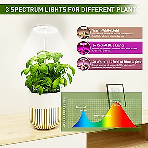 eWonLife Grow Lights for Indoor Plants, Plant Lamp Full Spectrum for Growing, 2 Pack, Height Adjustable with 3/9/12H Auto Timer, 3 Spectrum Modes with 72 LEDs