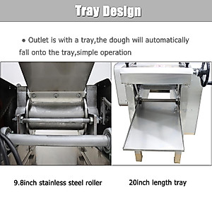 HayWHNKN Commercial Dough Sheeter Pasta Dough Roller Sheeter Machine 11.8inch for Croissant Pastry Puff Pastry Pizza Noodle Bakery Pasta Roller Press Machine 2.2kw 110v 150kg/h