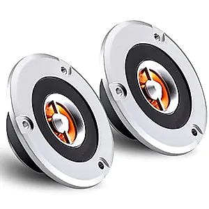 Facmogu 2PCS 3 Inch Silver Tweeter Speaker, RMS 15W 4 Ohm High Efficiency Mini Tweeter Speakers for Home Theatre, Car Tweeter Speaker for Car Audio System Accessories