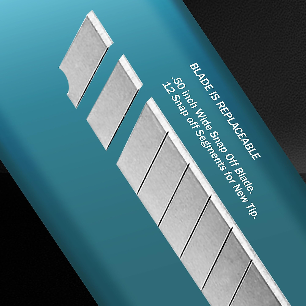 MotoProducts 12 Turquoise Blue Small Retractable Utility Knife Wholesale 5 inch Manual Lock Box Cutter Snap Off Blade