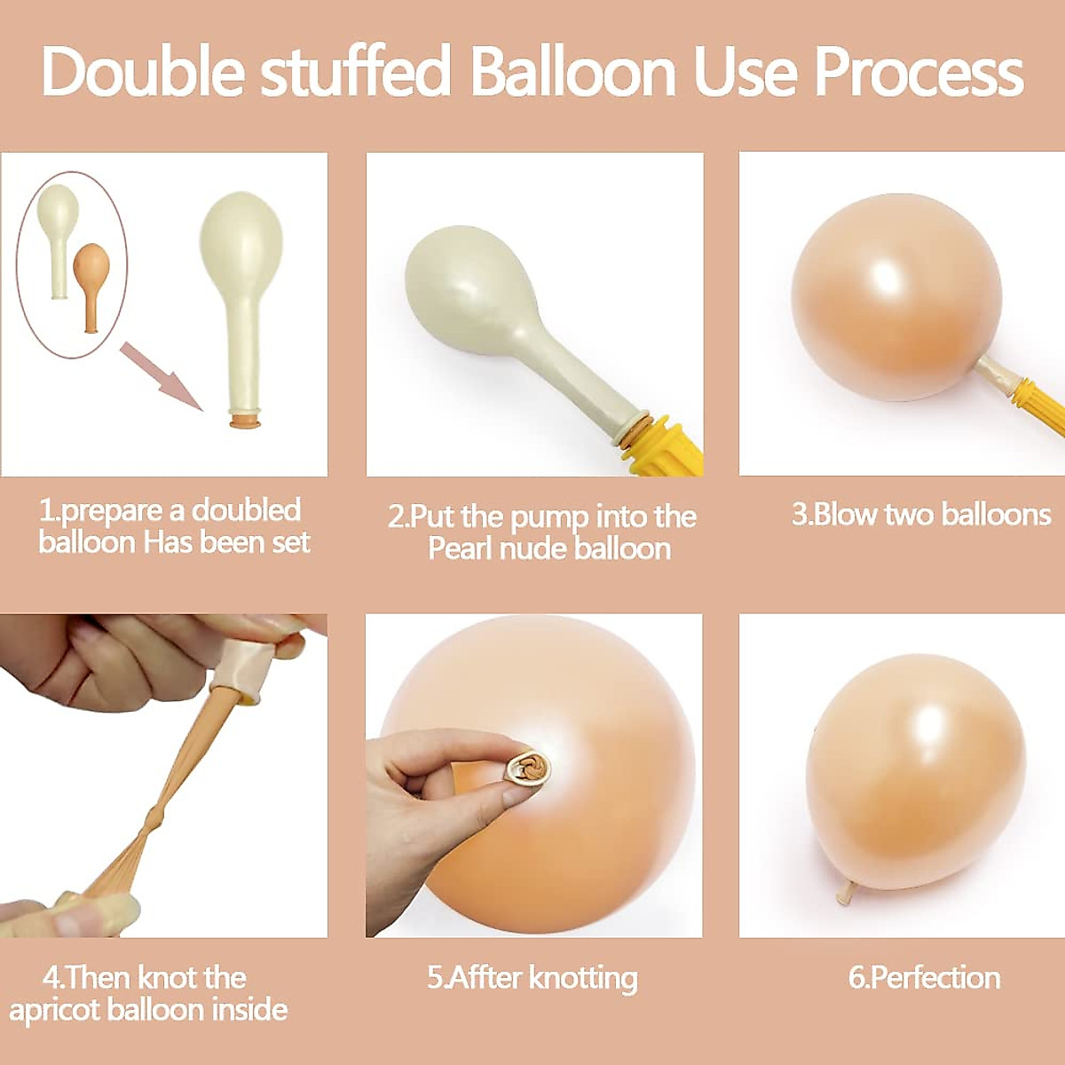 HIBAO Burgundy White Nude Balloons Double Stuffed Pearl Balloon Garland Latex Thick 18/12/5in Ruby Red Balloons Ivory Nude Balloon Arch Kit for Birthday Valentines Day Baby Shower Wedding Party Decora