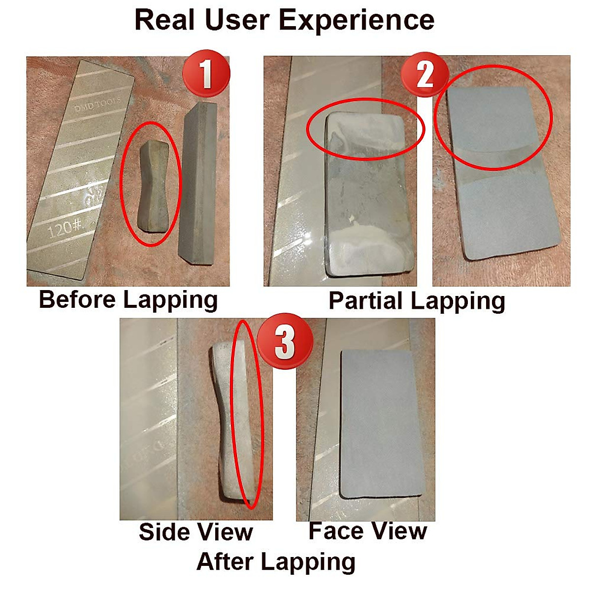 SCOTTCHEN Diamond Flattening Stone Lapping Plate Double-sided Extra Large 10x3 inch (120&180) Grit Diamond Sharpening Plate Fixing Stone Flattener