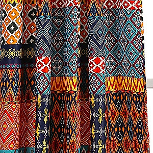 Lush Decor, Multicolor Misha Room Darkening Window Curtain Panel Set, 84" x 52"