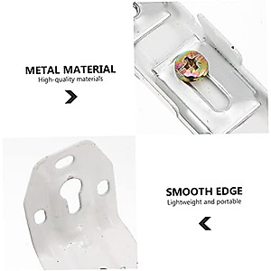 VOSAREA 6pcs Curtain Fixing Accessories Ceiling Track Ceiling Mount Metal Brackets Metal Stand Metal Shower Curtain Hooks Curtain Rods Holders Shower Curtain Holders Curtain Fixing Tools