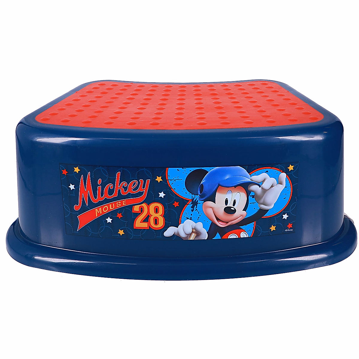 Disney Mickey Mouse All Star Bathroom Step Stool for Kids Using The Toilet and Sink - Kids Step Stool, Potty Training, Non-Slip, Bathroom, Kitchen, Lightweight