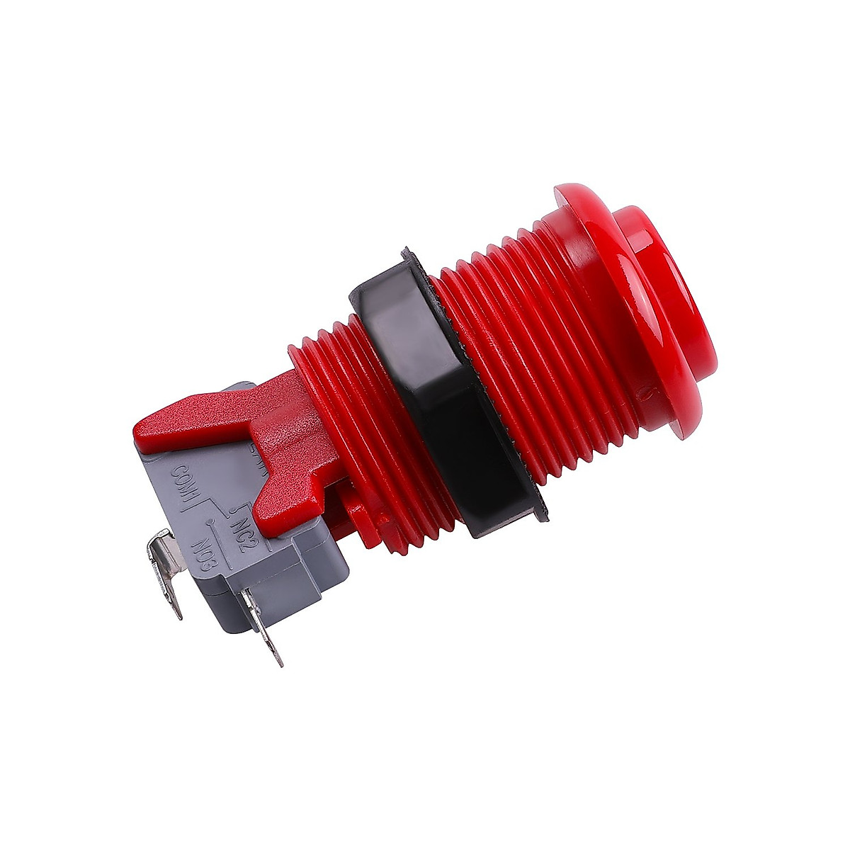 Easyget 6 Pcs/Set HAPP Type Standard Arcade Push Button with Microswitch for Mame/Jamma/Arcade Video Games - 30MM Arcade Buttons (Red)