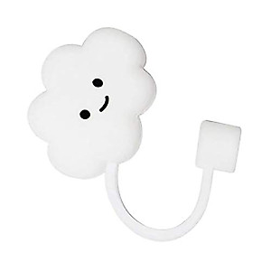 VALICLUD Drinking Cap Cute Silicone Straw Plug 1pc Cloud Straw Dust Plug White Aldult Plug Cover Straw Covers Cap Silicone Drinking Straws