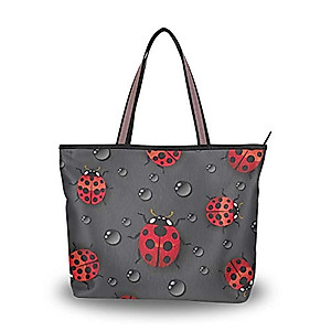 Shoulder Handbag Ladybug Rain Women Handle Bag