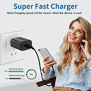 USB C Charger for Samsung Fast Charger Type C,45W USB-C Super Fast Charging Wall Charger for Samsung Galaxy S22 S23 S23+ S20 S21 Ultra /Note20/note10,Galaxy Z Fold 4 5G, Z Flip 4 5G, Fold Z3, Tab S7FE