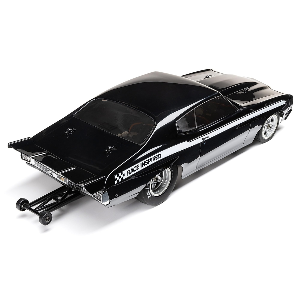 Losi RC Car 1/16 1970 Chevelle 2 Wheel Drive Mini No Prep Drag Car RTR Includes Everything Needed no Other purchases Required Black LOS01023T2