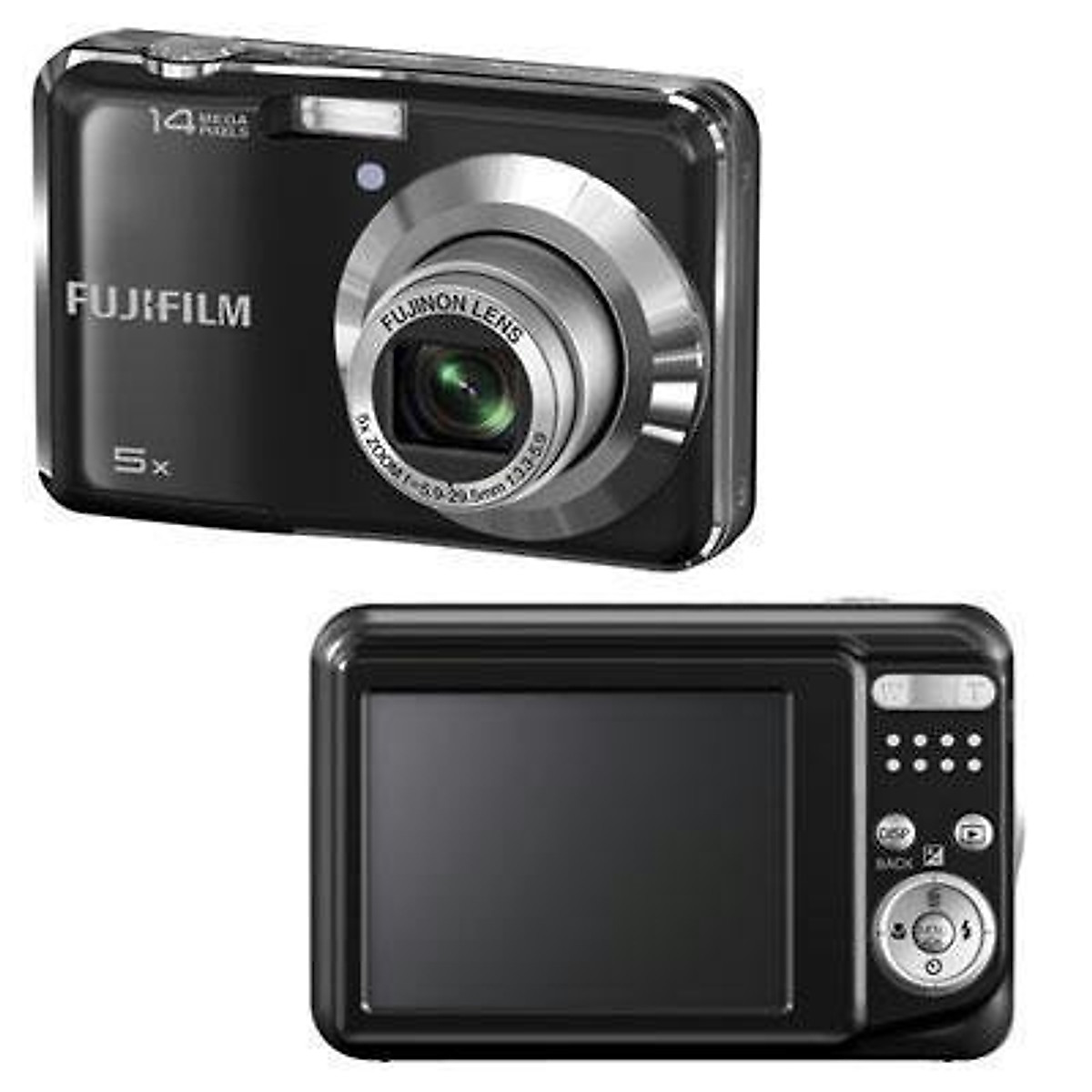 Fujifilm FinePix AX300 14 MP Digital Camera with Fujinon 5x Wide Angle Optical Zoom Lens (Black) (OLD MODEL)