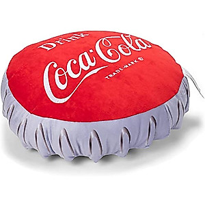 Drink Coca-Cola Bottle Cap 16 Inch Plush Polyester Embroidered Pillow