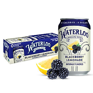 Waterloo Sparkling Water, Blackberry Lemonade Naturally Flavored, 12 Fl Oz Cans, Pack of 12 | Zero Calories | Zero Sugar or Artificial Sweeteners | Zero Sodium…
