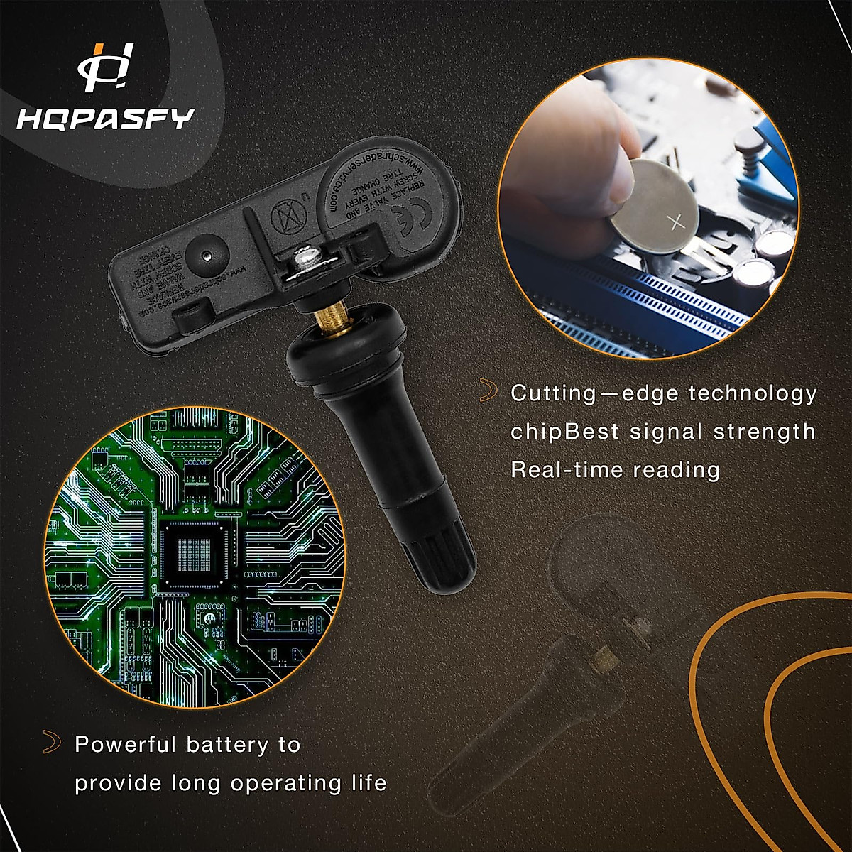 HQPASFY Tire Pressure Sensor 433MHz TPMS 4PCS Compatible with Dodge Charger Challenger Ram Chrysler 300 & More Replaces# 56029398AB