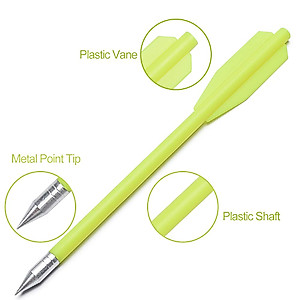 60PCS 6.3 Inch 50-80LB Mini Archery Crossbow Bolts Set with Sharp Metal Tip, Reusable Durable Arrow Dart for Shooting Target Practice, Small Hunting Game, Outdoor Fishing