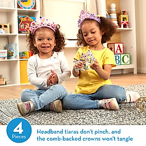 Melissa & Doug Dress-Up Tiaras for Costume Role Play (4 pcs)