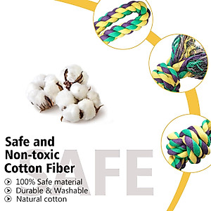 TUAHOO Heavy Duty Dog Rope Toy for Large Breed, Indestructible Dog Toy for Aggressive Chewers, 100% Cotton Tough Rope Chew Toy, Tug of War Dog Pull Rope for Boredom, Teeth Cleaning (2 Pack,780g)