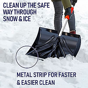 Snow Shovel for Driveway Car Home Garage - Portable Folding Snow Shovel with Retractable Ergonomical Handle and Large Capacity for Snow Removal - Heavy Duty Metal Collapsible Shovel Removal, Model2022