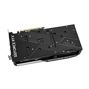 ASUS Dual NVIDIA GeForce RTX 3060 Ti OC Edition Gaming Graphics Card (PCIe 4.0, 8GB GDDR6 Memory, HDMI 2.1, DisplayPort 1.4a, Axial-Tech Fan Design, Dual BIOS, Protective Backplate, GPU Tweak II)
