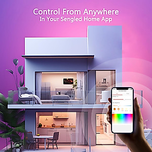 Sengled Smart Bulb, WiFi Light Bulbs, Color Changing Light Bulb, Smart Light Bulbs that Work with Alexa & Google Assistant, A19 RGB Alexa Light Bulb No Hub Required, 60W Equivalent 800LM CRI>90, 4Pack