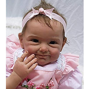 LOVEDOLL Reborn Baby Dolls Girls 22" Reborn Doll Silicone Vinyl Limbs Cloth Body Gift Sets