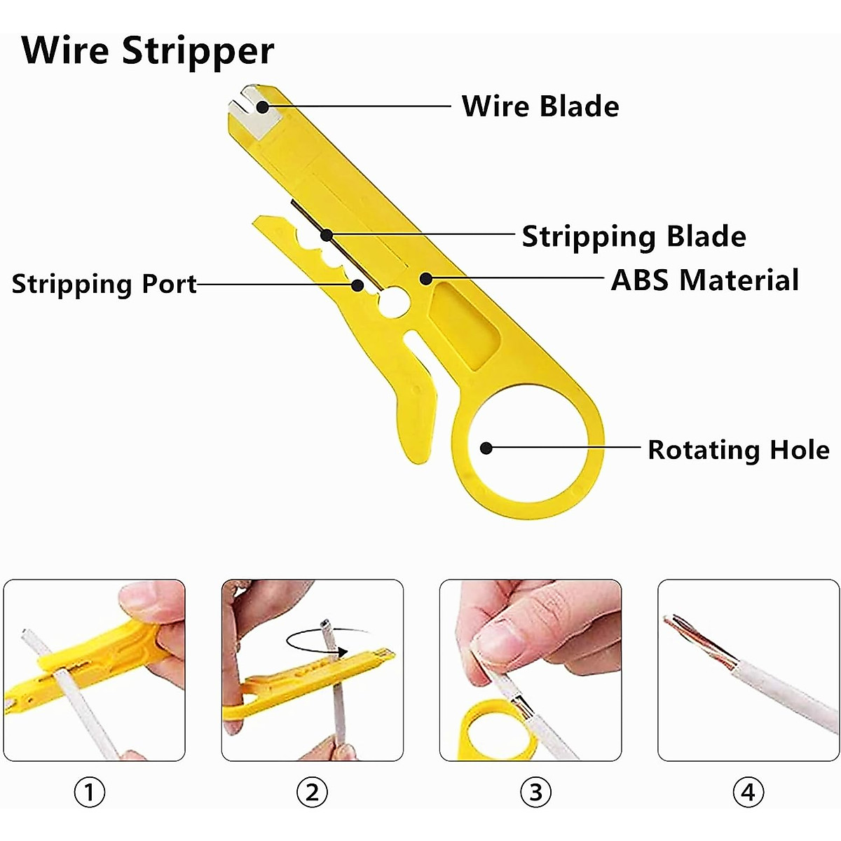 Gaobige RJ45 Crimp Tool Kit Pass Through, Cat5 Cat5e Cat6 Cat6A Crimping Tool with 50PCS RJ45 Cat6 Pass Through Connectors, 20PCS Covers, Cable Tester, Cutter, Wire Stripper