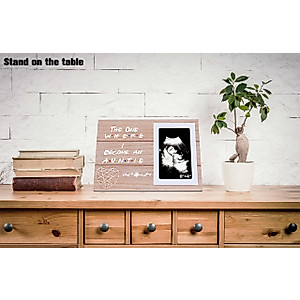 Baby Gift Shower for Aunt-The One Where I Become An Auntie-Baby Reveal Gifts for Auntie Sister Best Friends-New Aunt to Be-Pregnancy Announcement Gift-Wood Picture Frame Photo Frame for 6''×4'' Photo