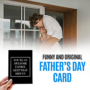 Original and funny card for dad from son, daughter or wife with envelope | Inappropriate gag card for Father's Day, Birthday, Anniversary, Christmas or for new father