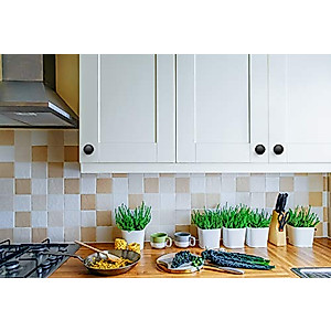 Ravinte 30 Pack Kitchen Cabinet Knobs Matte Black Zinc Knobs Drawer Pulls Door Dresser Drawer Handles Knobs for Dresser Drawers