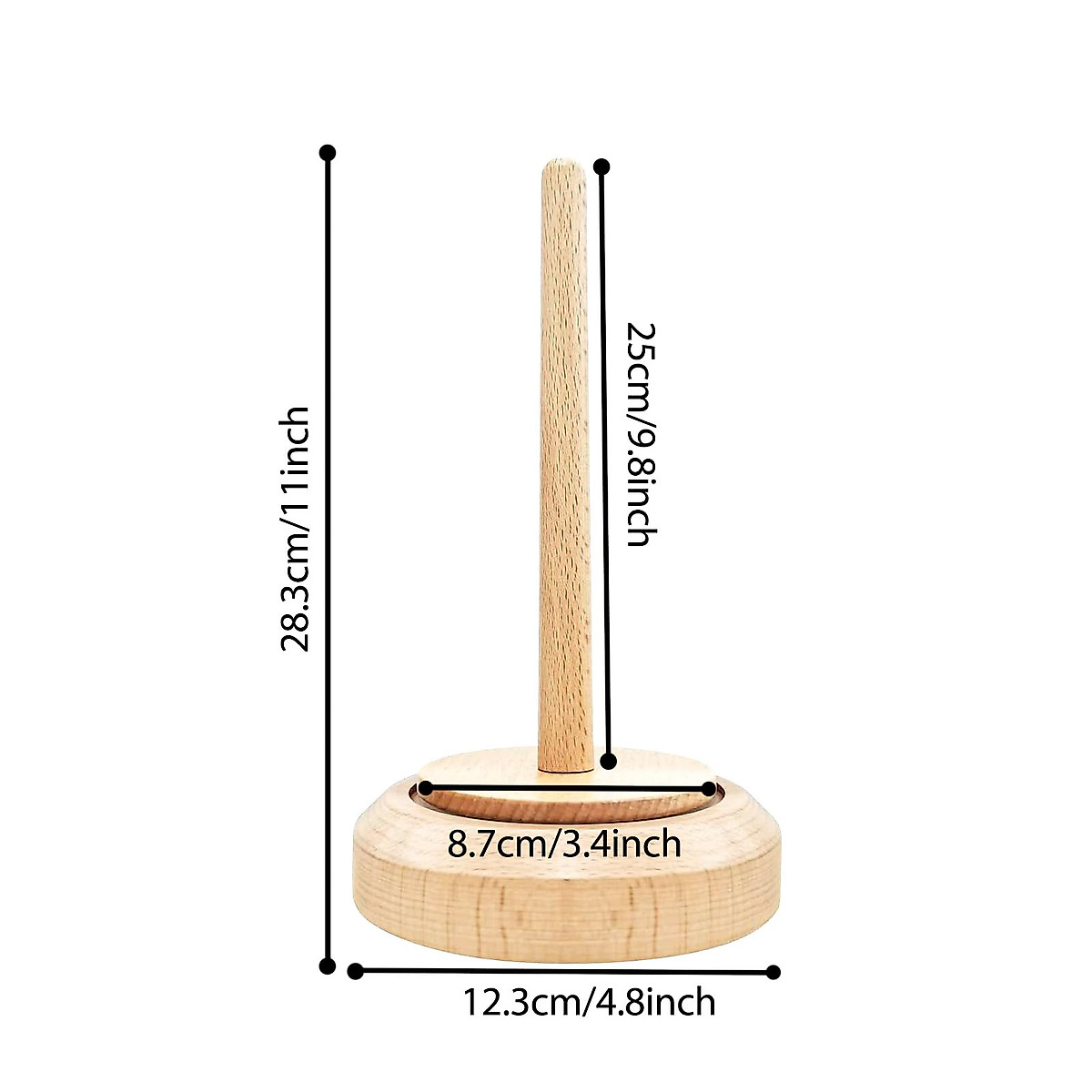 WNYNUEP Wooden Yarn Holder Dispenser for Crocheting, Portable Crochet Yarn Ball Holder for Knitting, Wool Rope Finisher Ribbon Storage Knitting Winder Embroidery Crochet Accessories