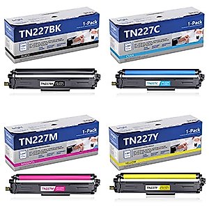 TN227 TN-227 High Yield Toner - MANDBOY TN 227 Toner Cartridges Compatible Replacement for Brother TN227BK TN227C TN227M TN227Y with MFC-L3770CDW HL-L3210CW, 4 Toner Set (BK/C/M/Y)