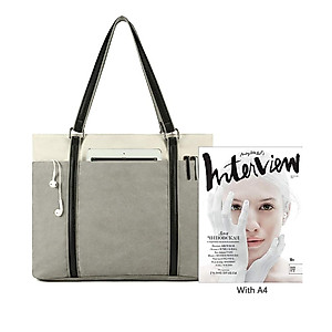 MINTEGRA Tote Bag for Women Fashion Canvas Designer Splice Handbag Purse Shoulder Bag